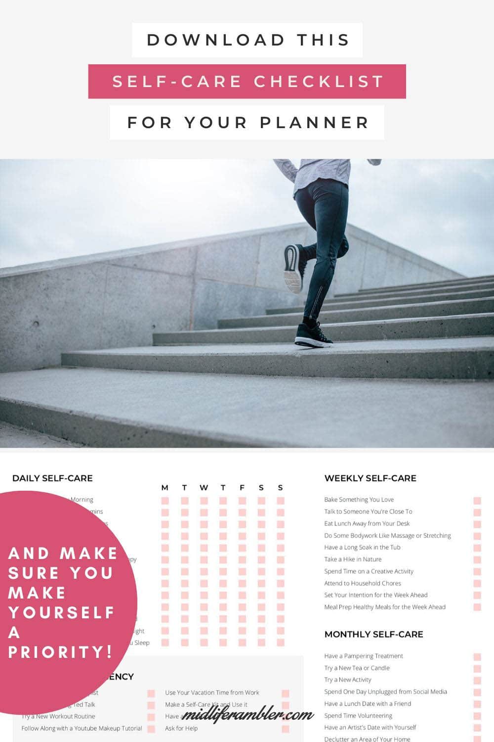 This Self-Care Checklist Will Keep You From Burning Out – Midlife Rambler